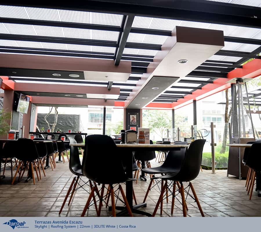Fasad Restoran Canggih - Sistem Pencahayaan & Perlindungan